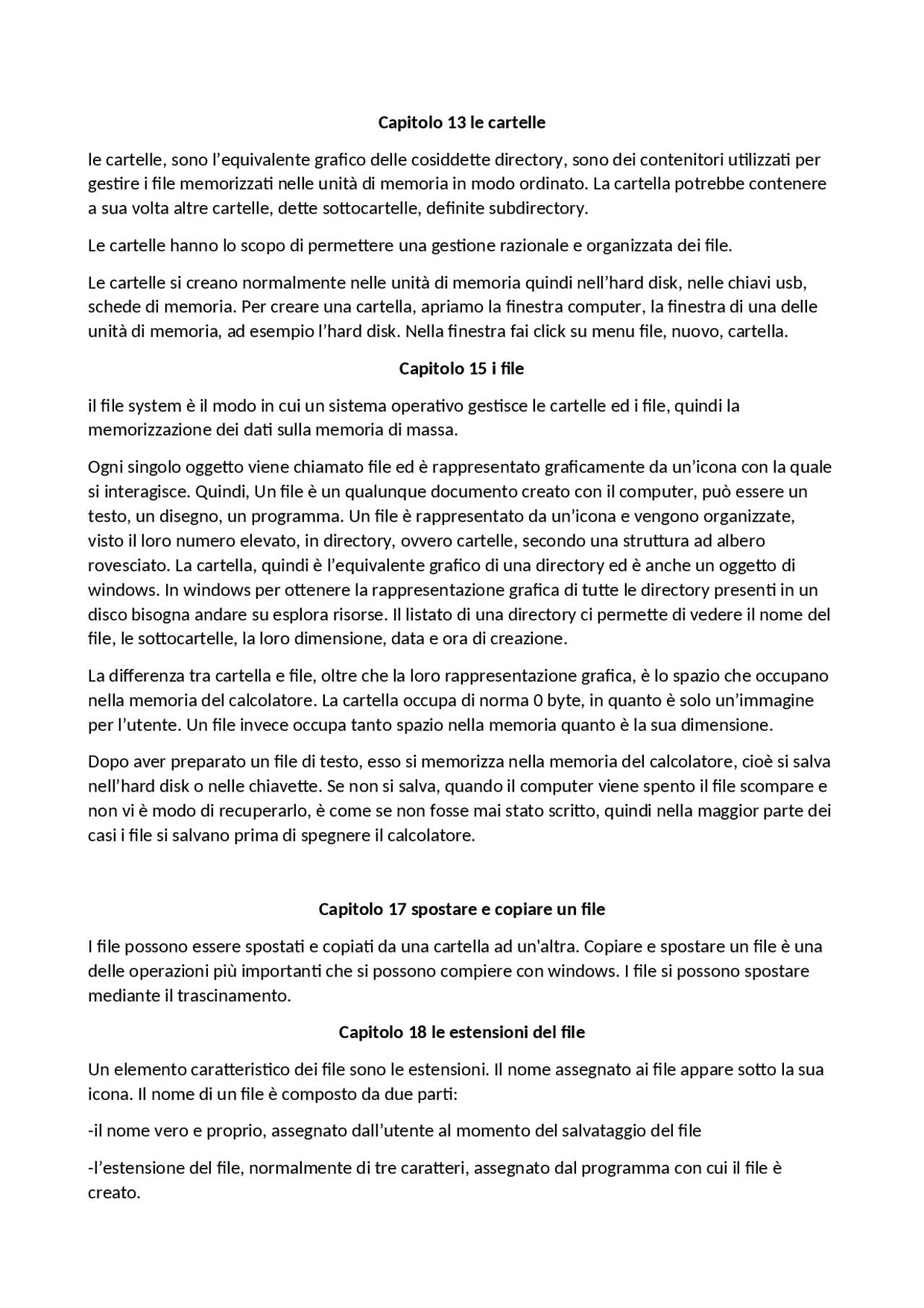 Modulo Uno Ecdl Dal Cap 13 Al 31 Eccetto Cap 14 Docsity