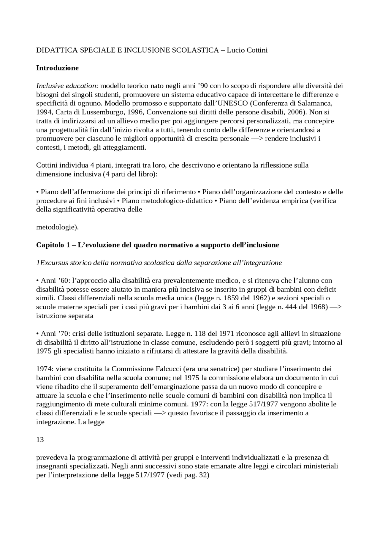 Didattica Speciale E Inclusione Scolastica Docsity