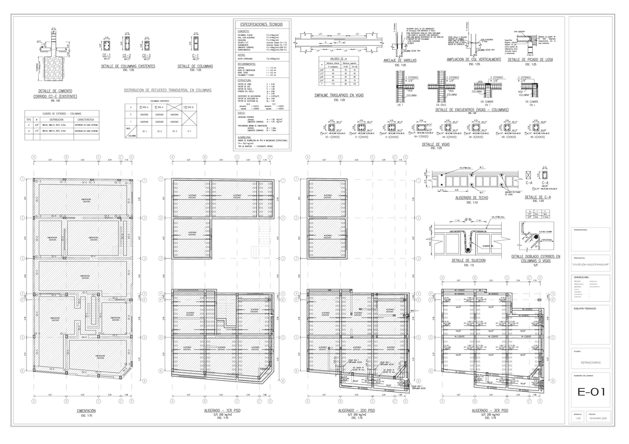 Ing civil - Plano Practica N°9 - Docsity