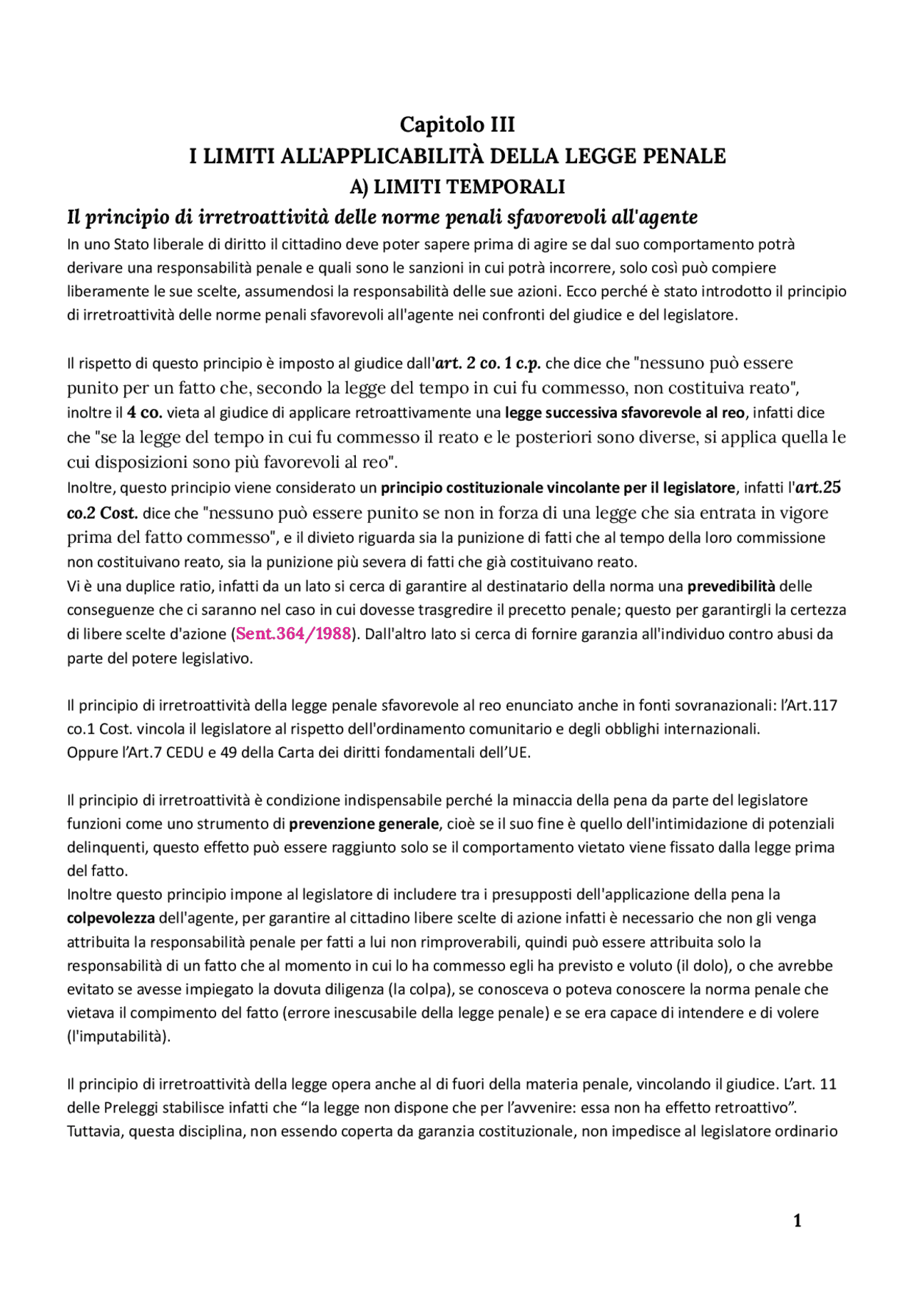 Riassunto Libro Diritto Penale I Docsity