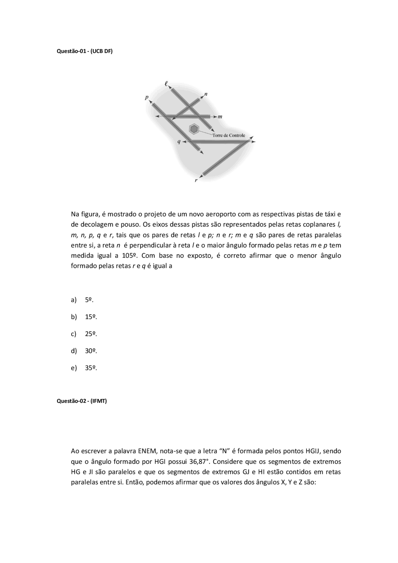 Exercicios De Matematica Com Gabarito Exercícios Matemática Docsity