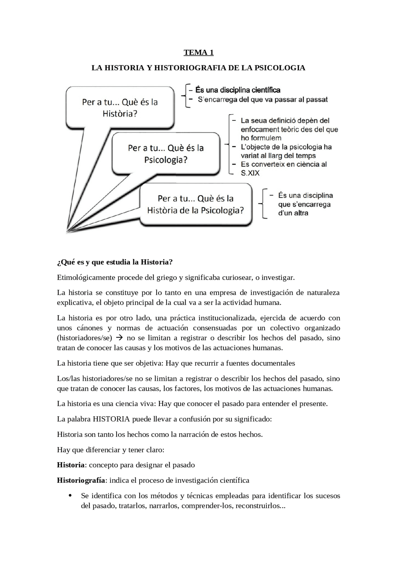 Tema 1 historia de la psico - Docsity