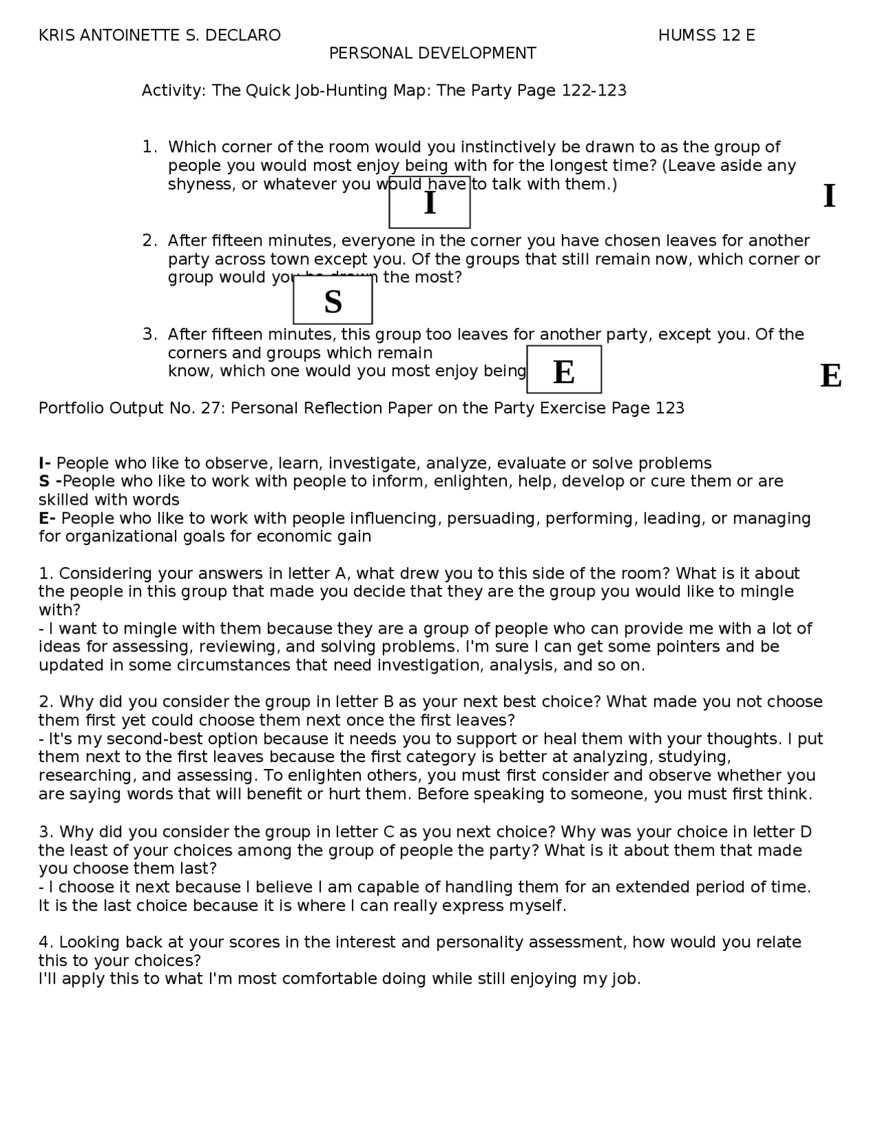 Personal development | Cheat Sheet Earth science | Docsity