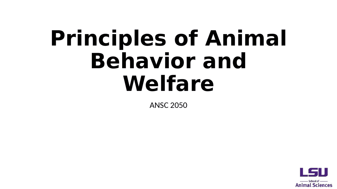 Understanding Animal Behavior & Welfare: Instincts, Communication ...