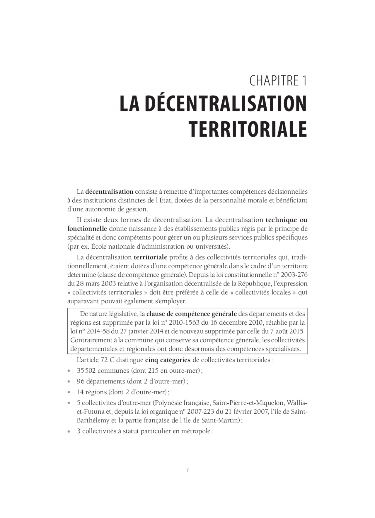 La décentralisation territoriale - Docsity