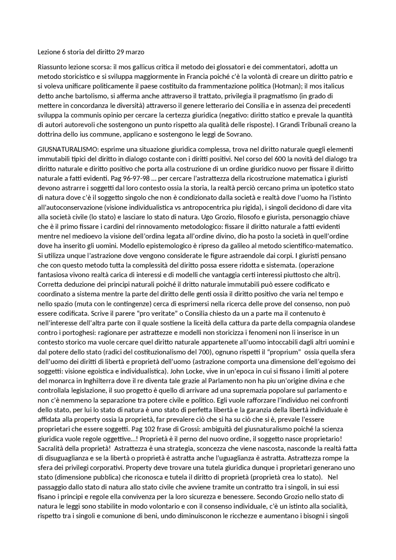 Appunti Lezione 6 Storia Del Diritto Moderno E Contemporaneo Docsity