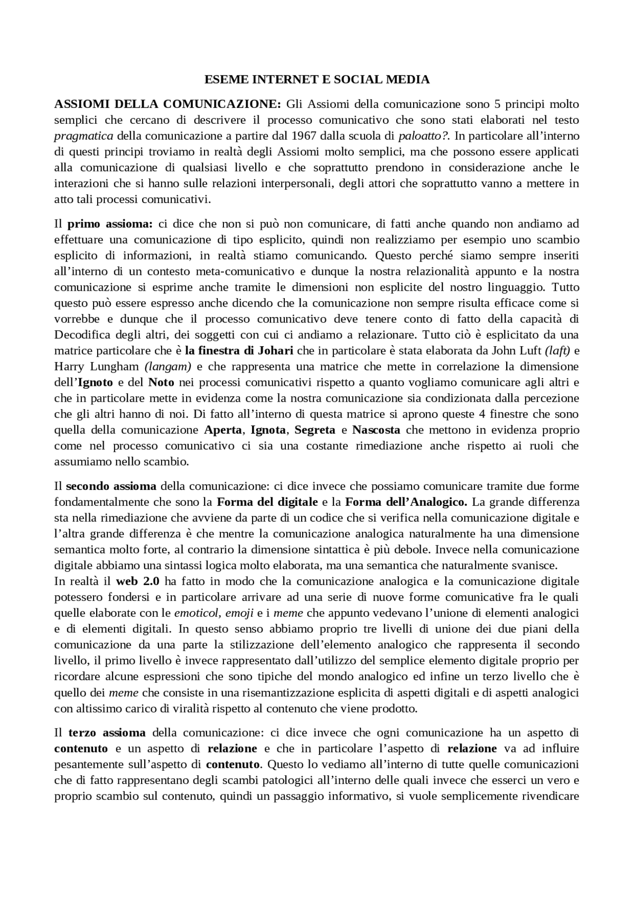 Internet E Social Media Docsity