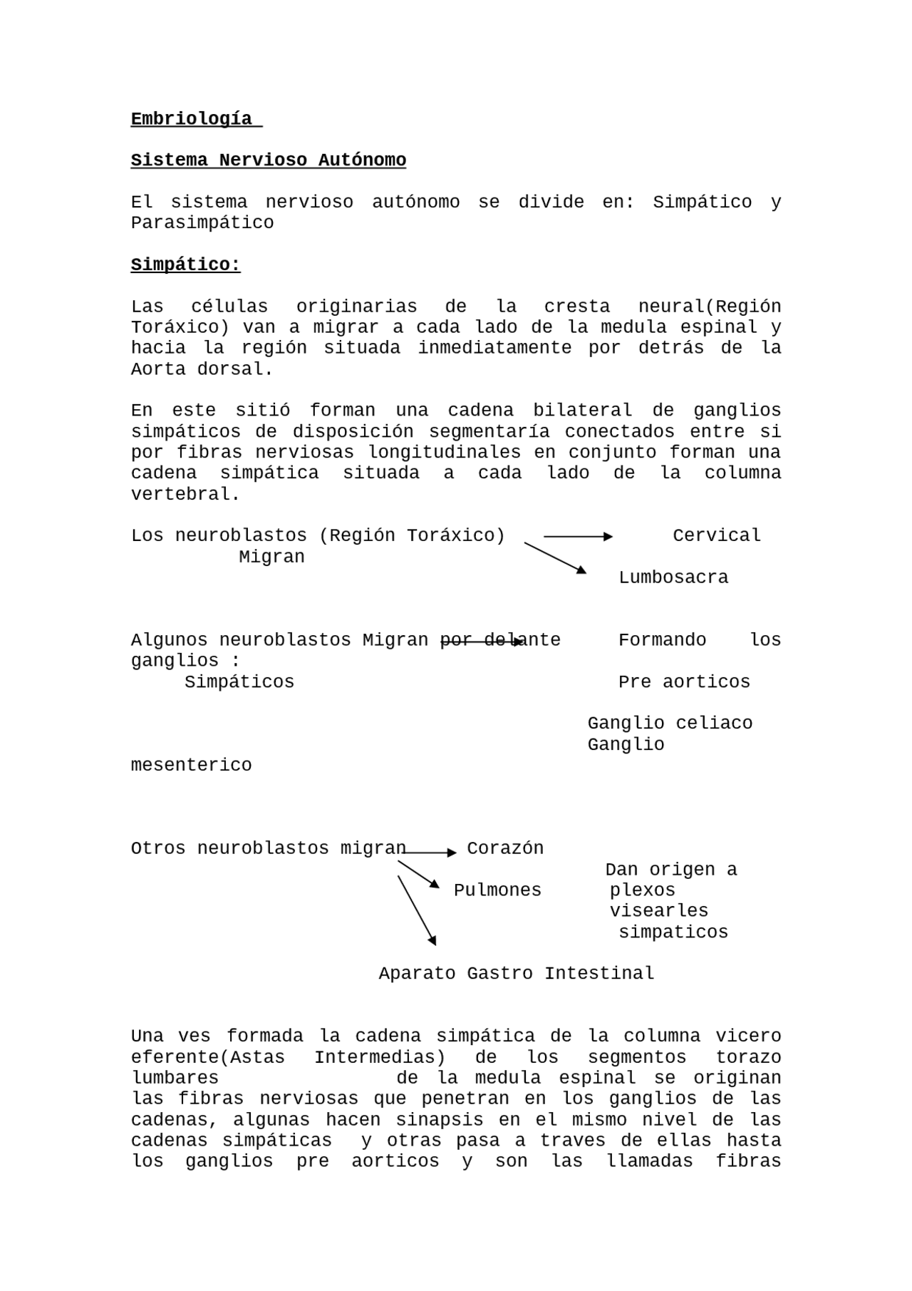 Embriología Resúmenes Résumés De Histologie Docsity