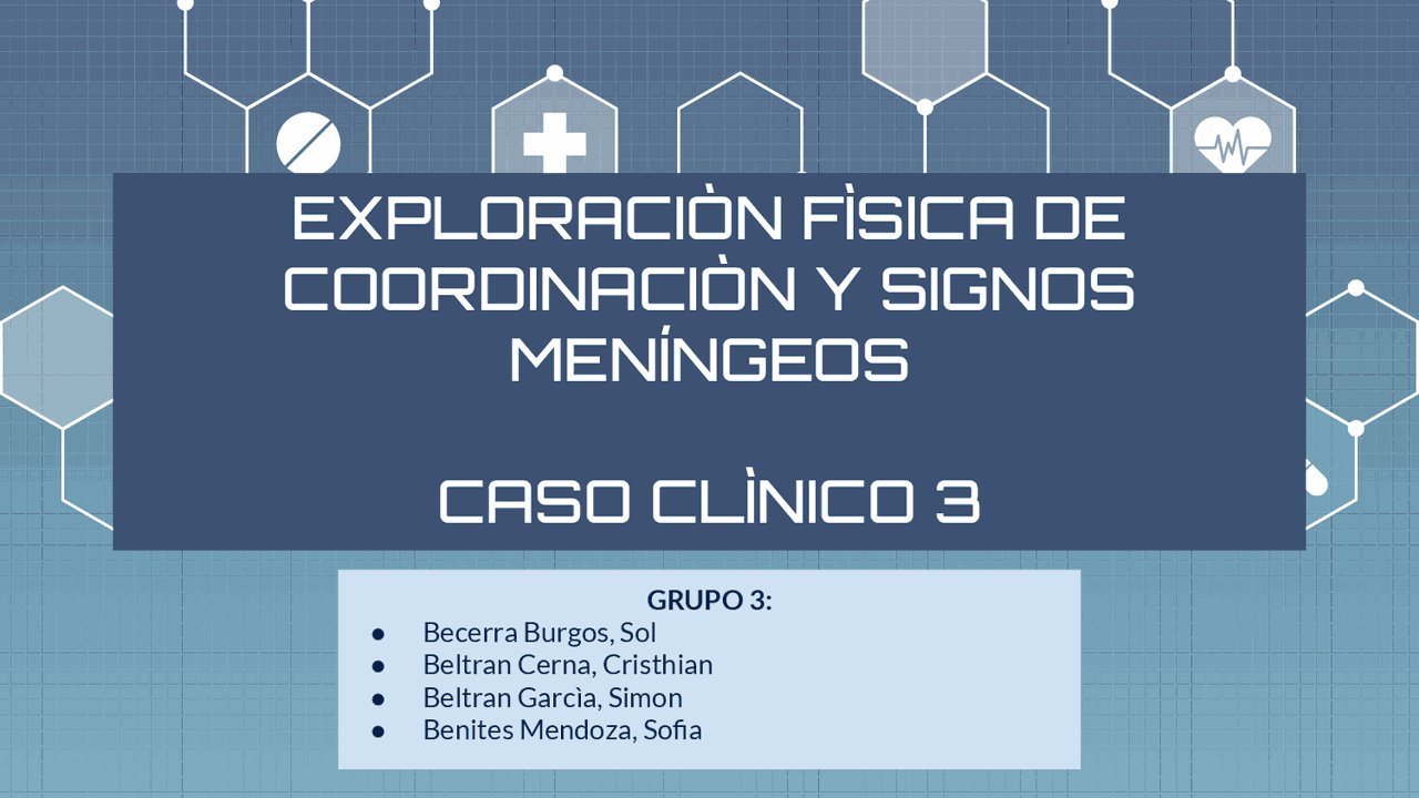 Signos meningeos - coordinación | Diapositivas de Neurología | Docsity