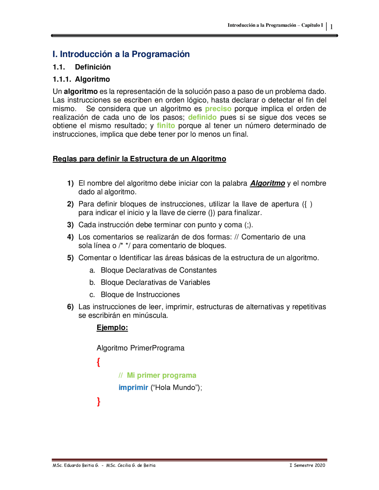 Programación Capitulo 1 Docsity