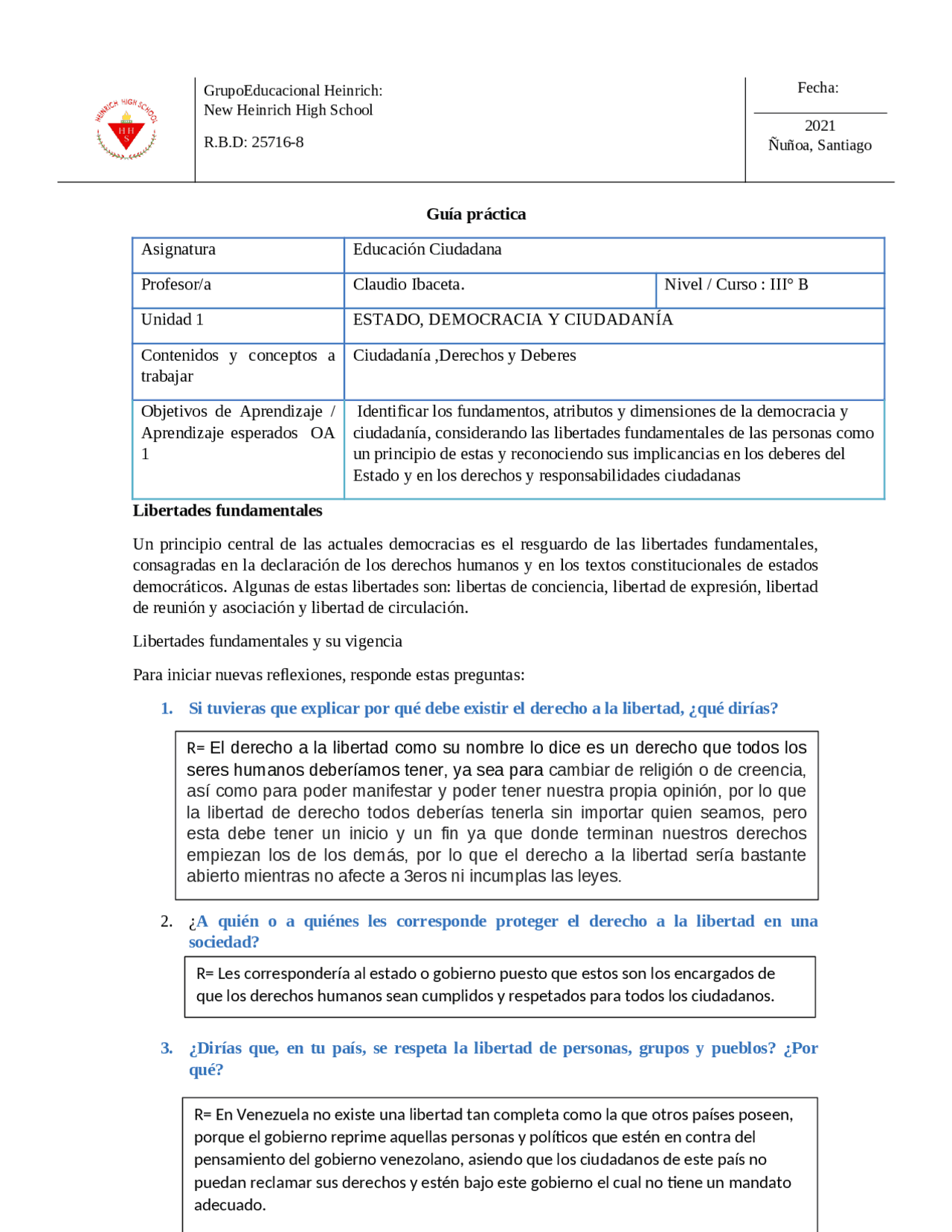 Comprensión historicA - Docsity