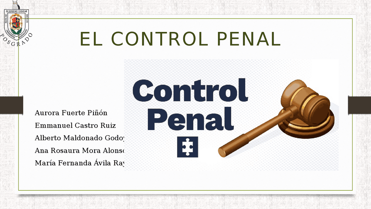 Control penal, legitimacion y disfunciones - Docsity