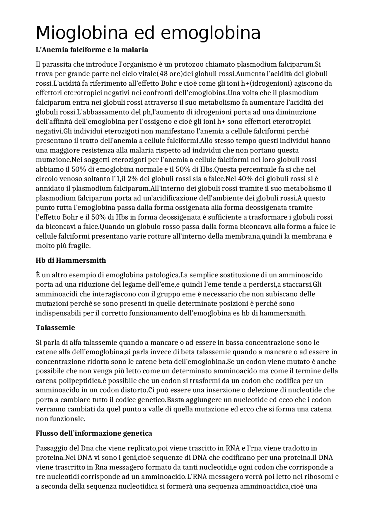 Appunti Di Biochimica Docsity