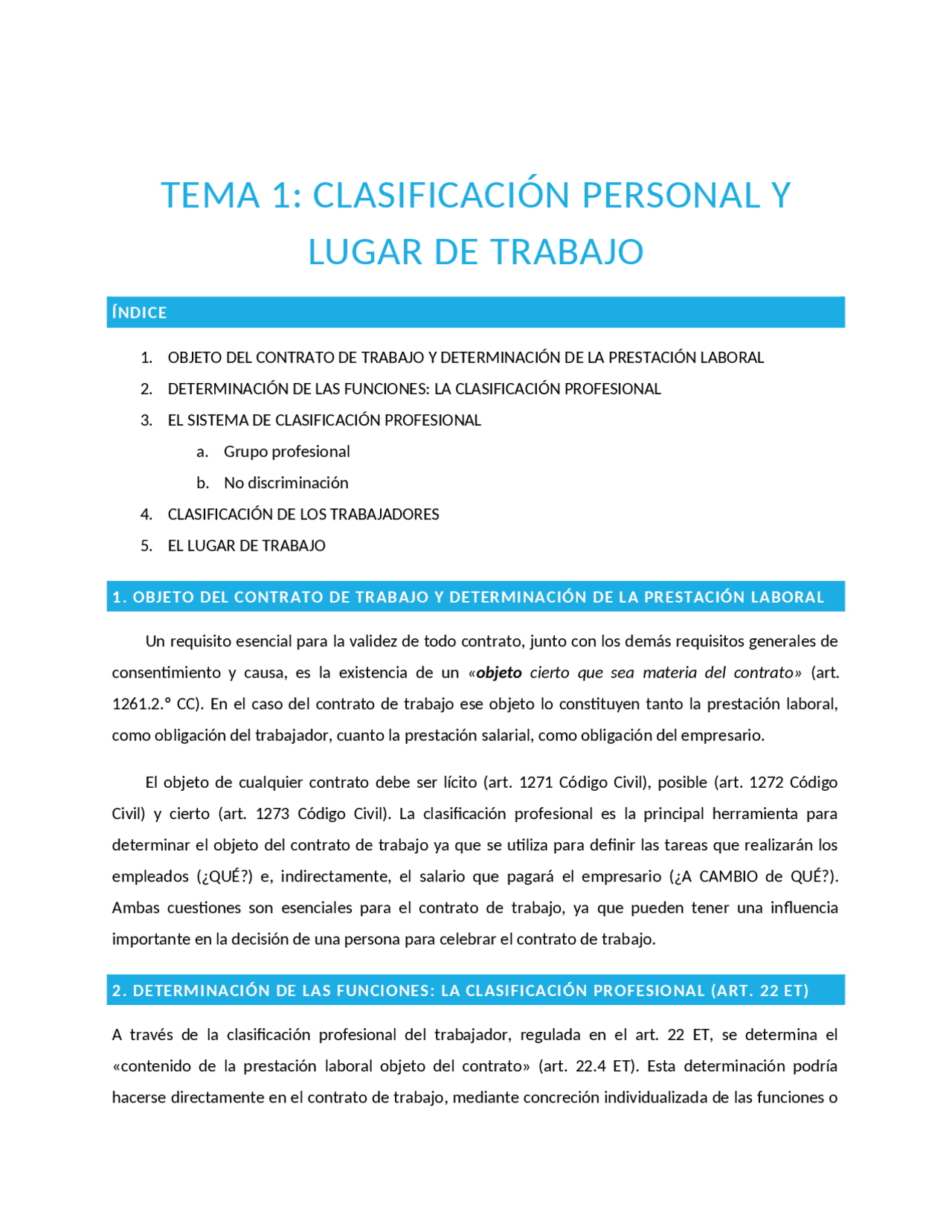 Derecho Laboral Apuntes 3 Temas Resumos De Direito Do Trabalho Docsity