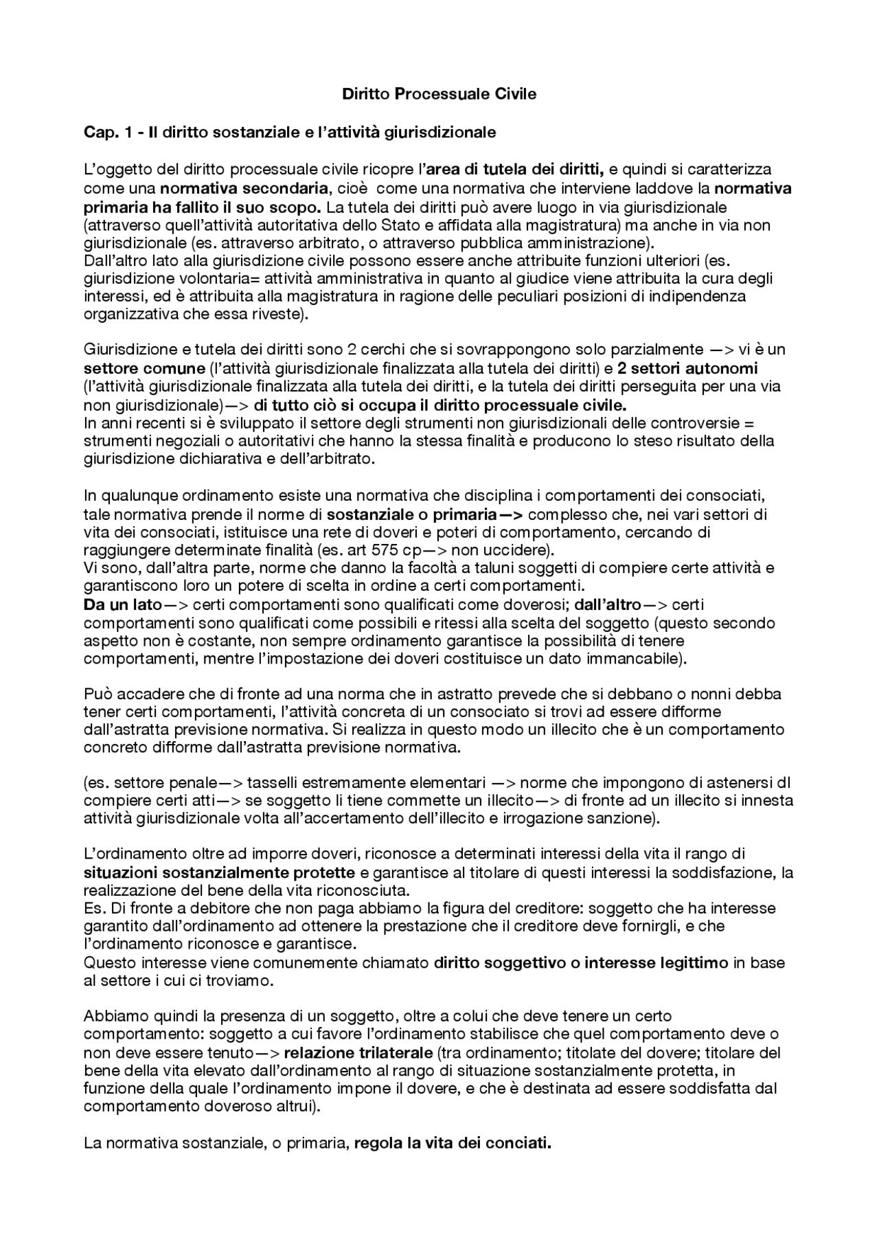 Riassunto Luiso Principi Generali Docsity