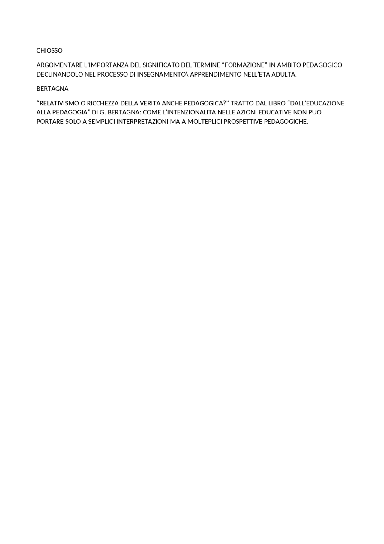 Pedagogia Generale E Sociale 20202021 Docsity