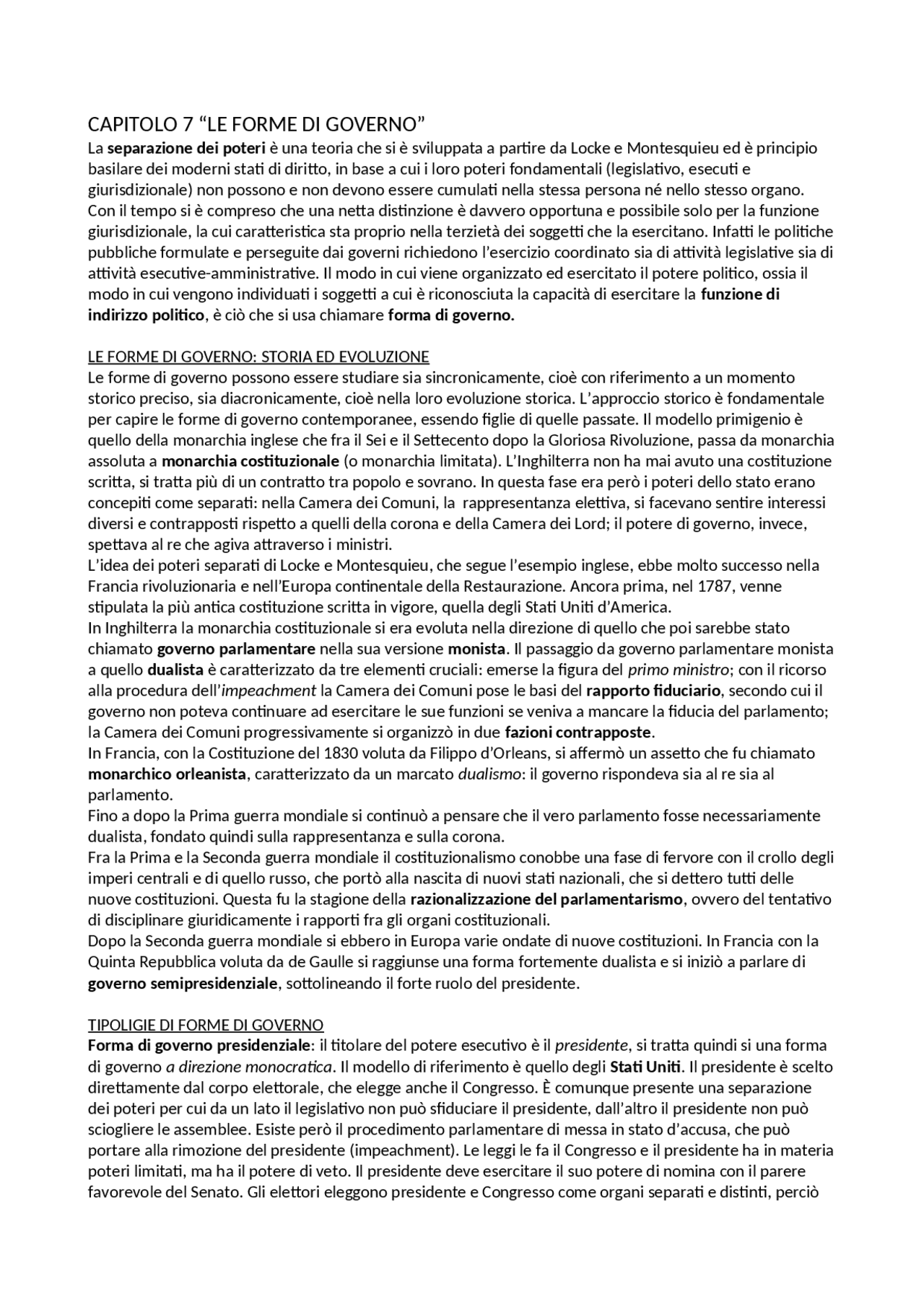 Riassunto Diritto Pubblico Docsity
