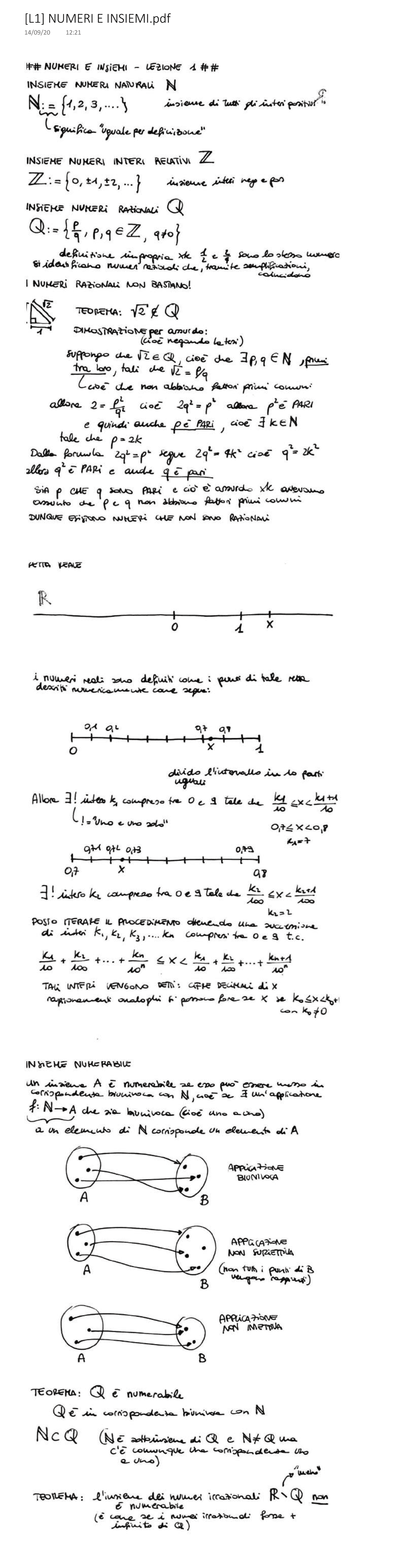 Appunti Analisi Matematica 1 Tutto Il Programma Docsity