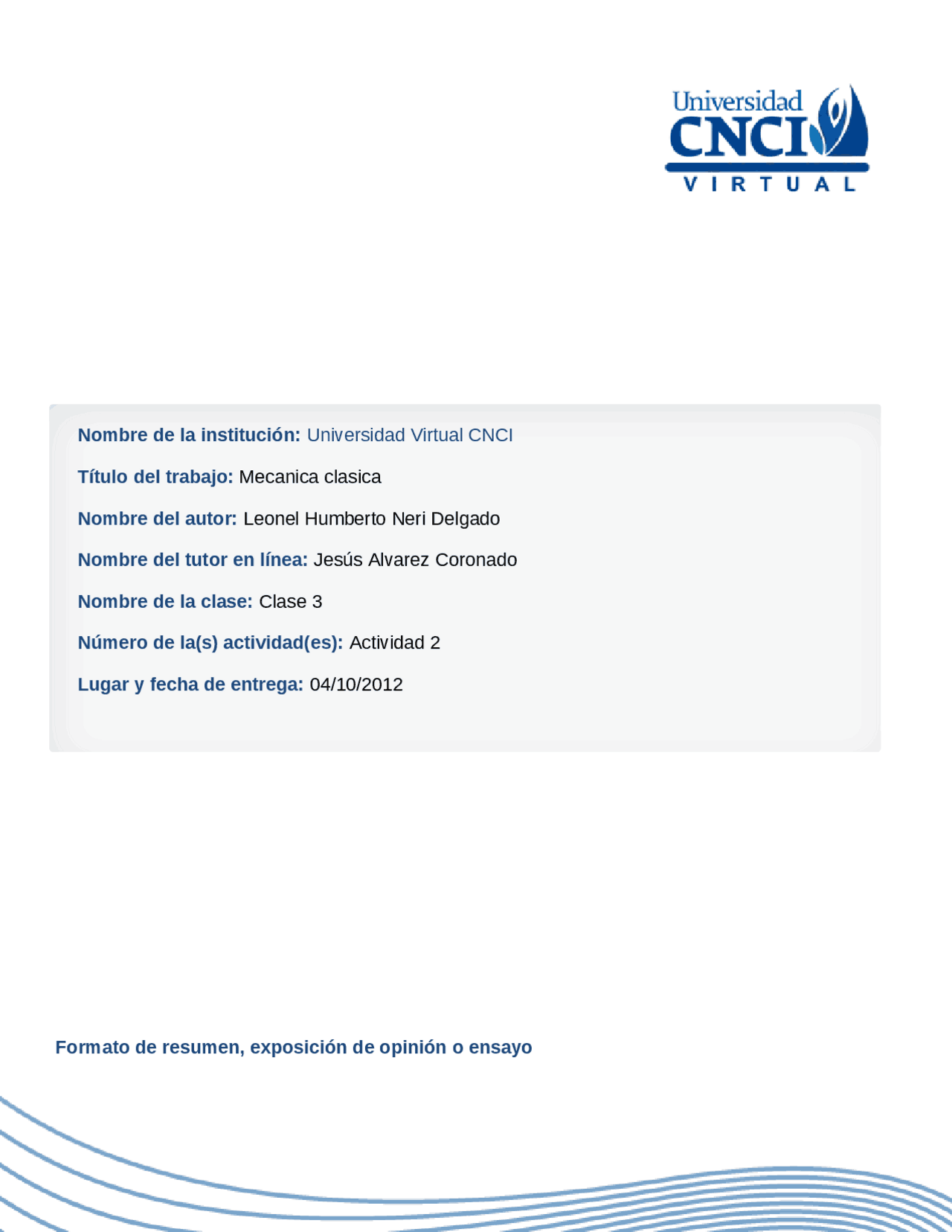 Act1 Mecanica Clasica Exercices De Mécanique Classique Docsity