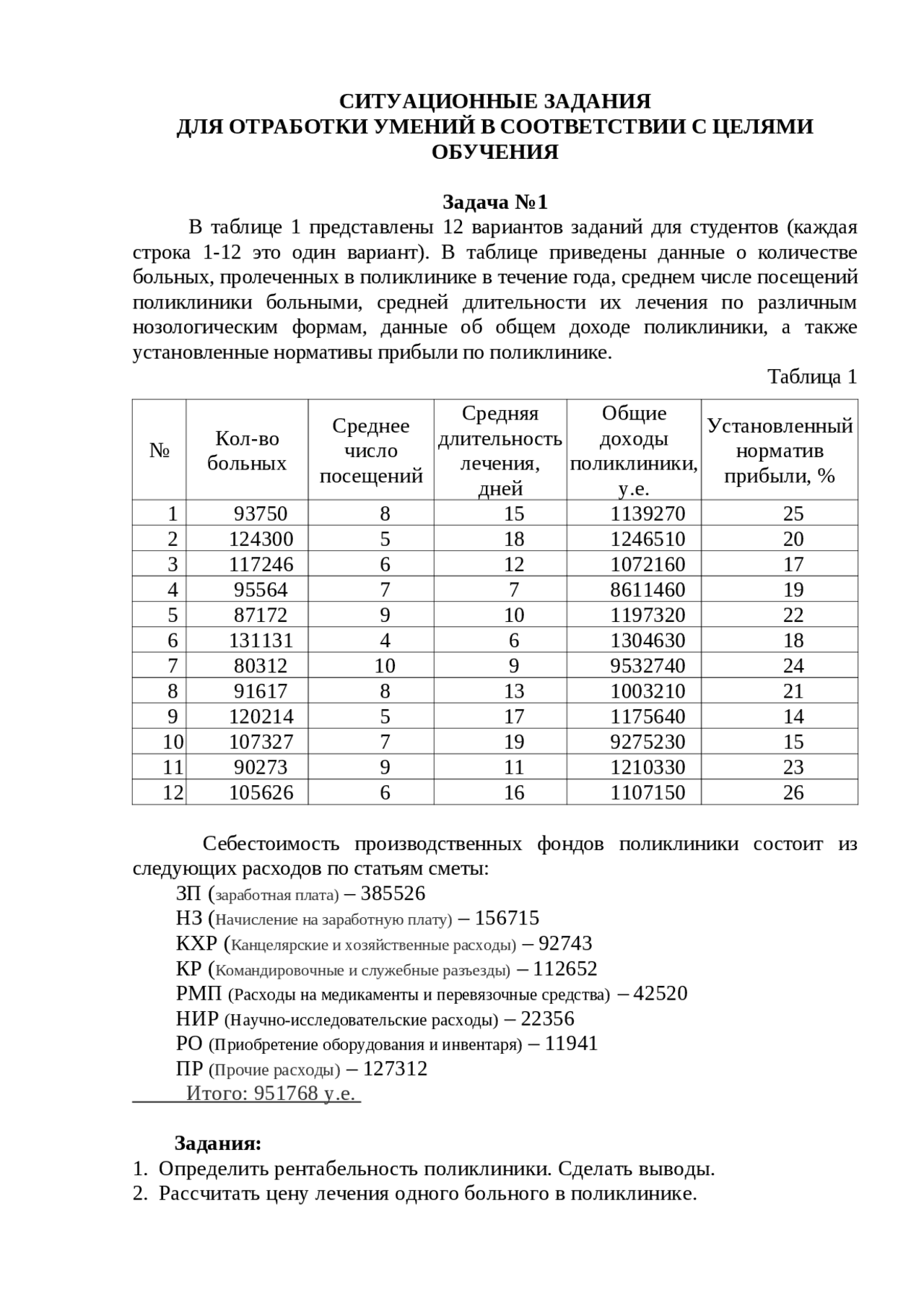 Варианты для решения Docsity