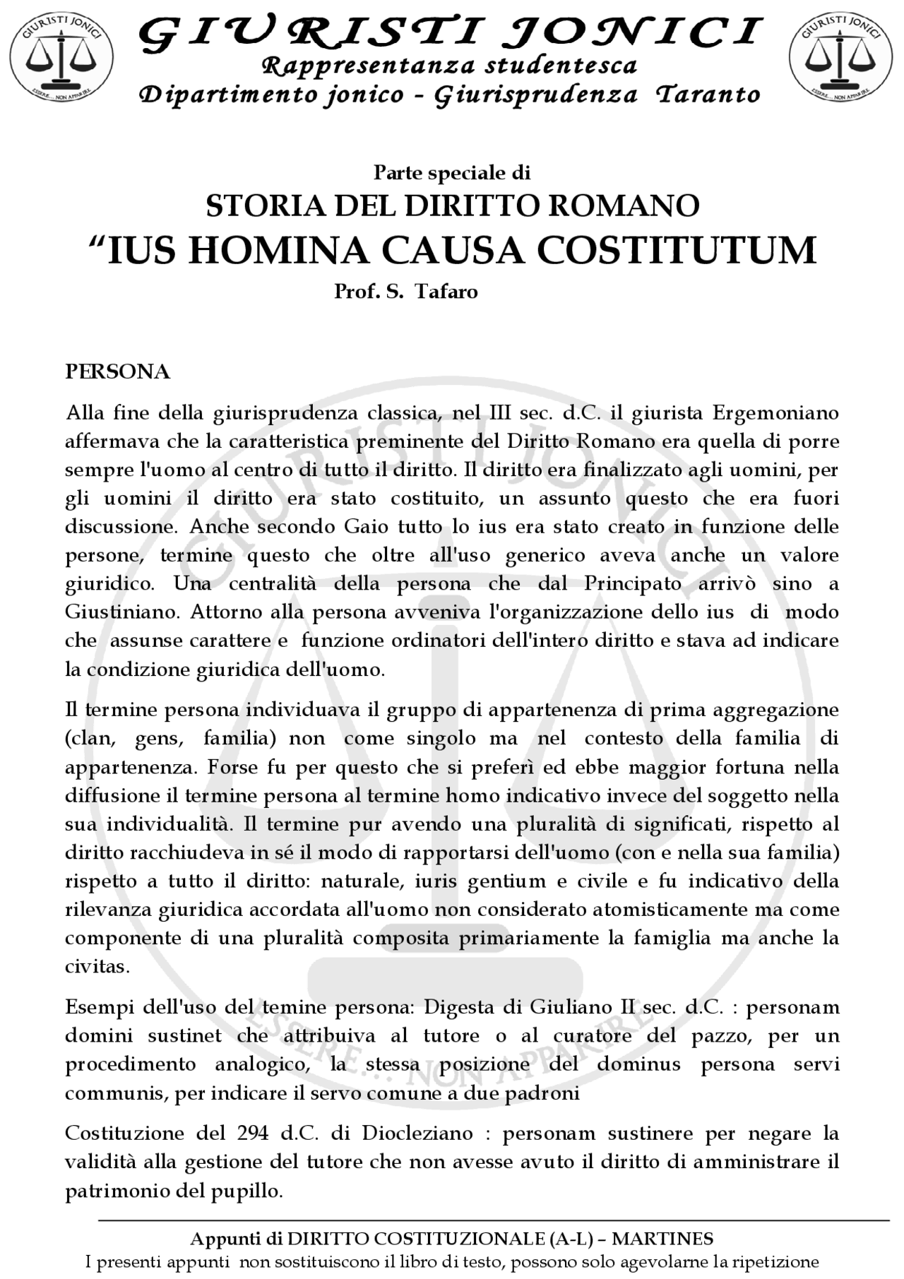 Storia Del Diritto Romano Ps Docsity