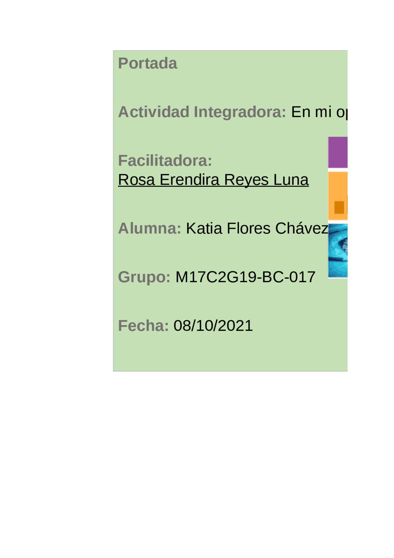 Actividad Integradora 3 En Mi Opinión Modulo 17 Guías Proyectos