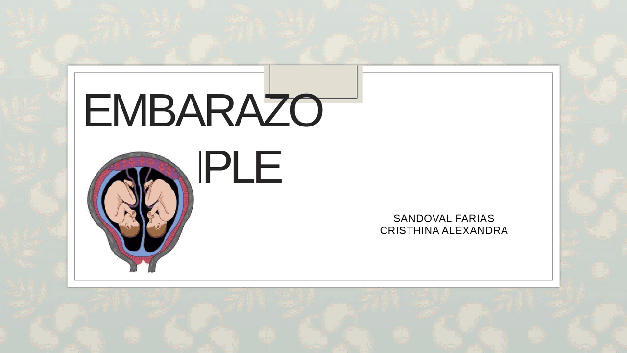 Embarazo Multiple Diapositivas Docsity