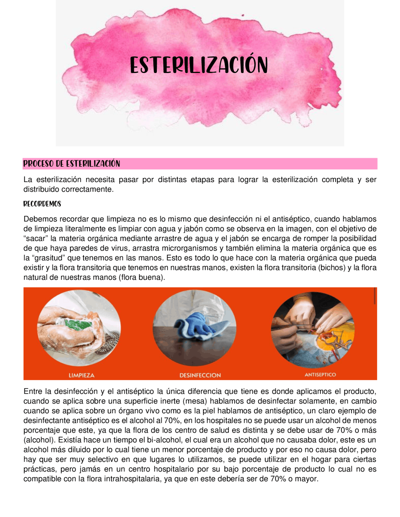 Esterilizaci贸n Parte 1 Docsity