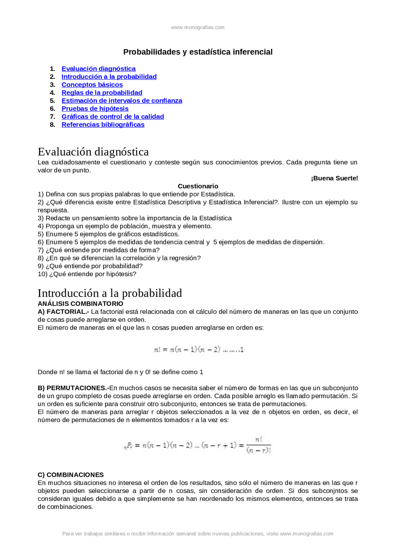 Ejercicos Y Apuntes De Estadsitica Aplicada Docsity