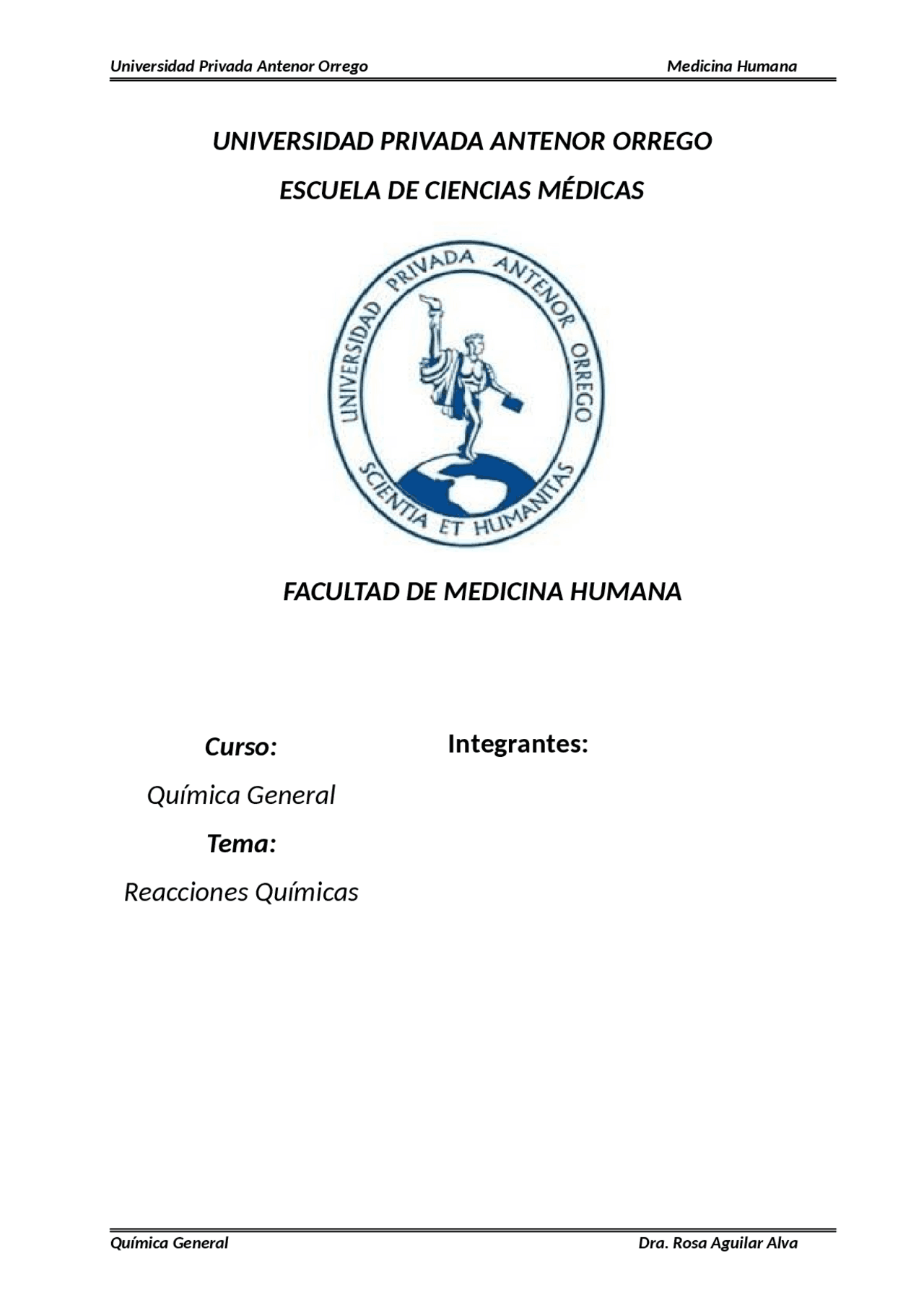 Informe De Reacciones Quimicas Docsity