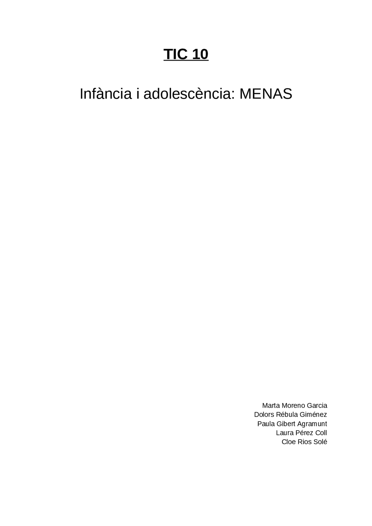 Pac 1 Infància I Adolescència Docsity