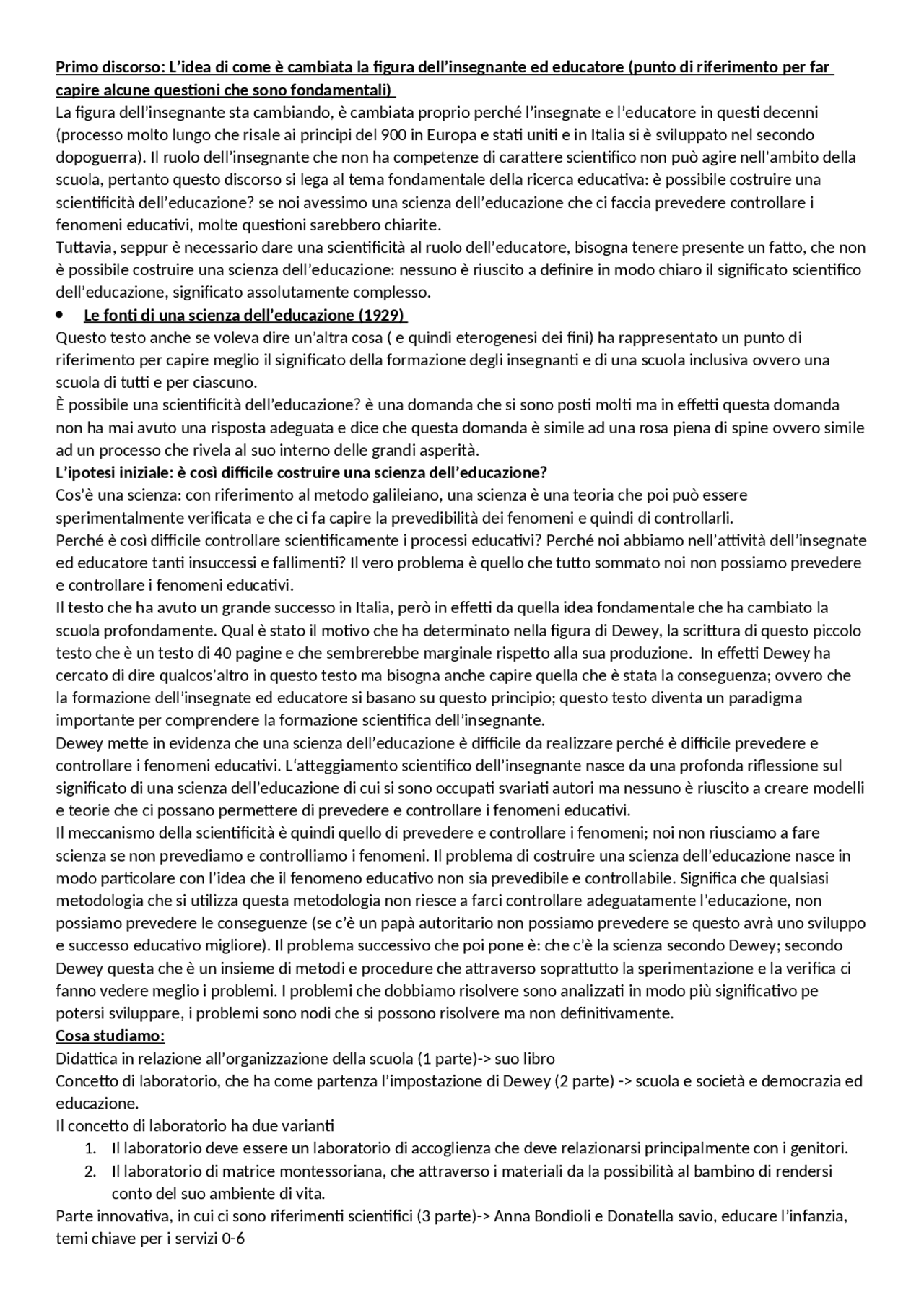 Didattica Per La Prima Infanzia Docsity