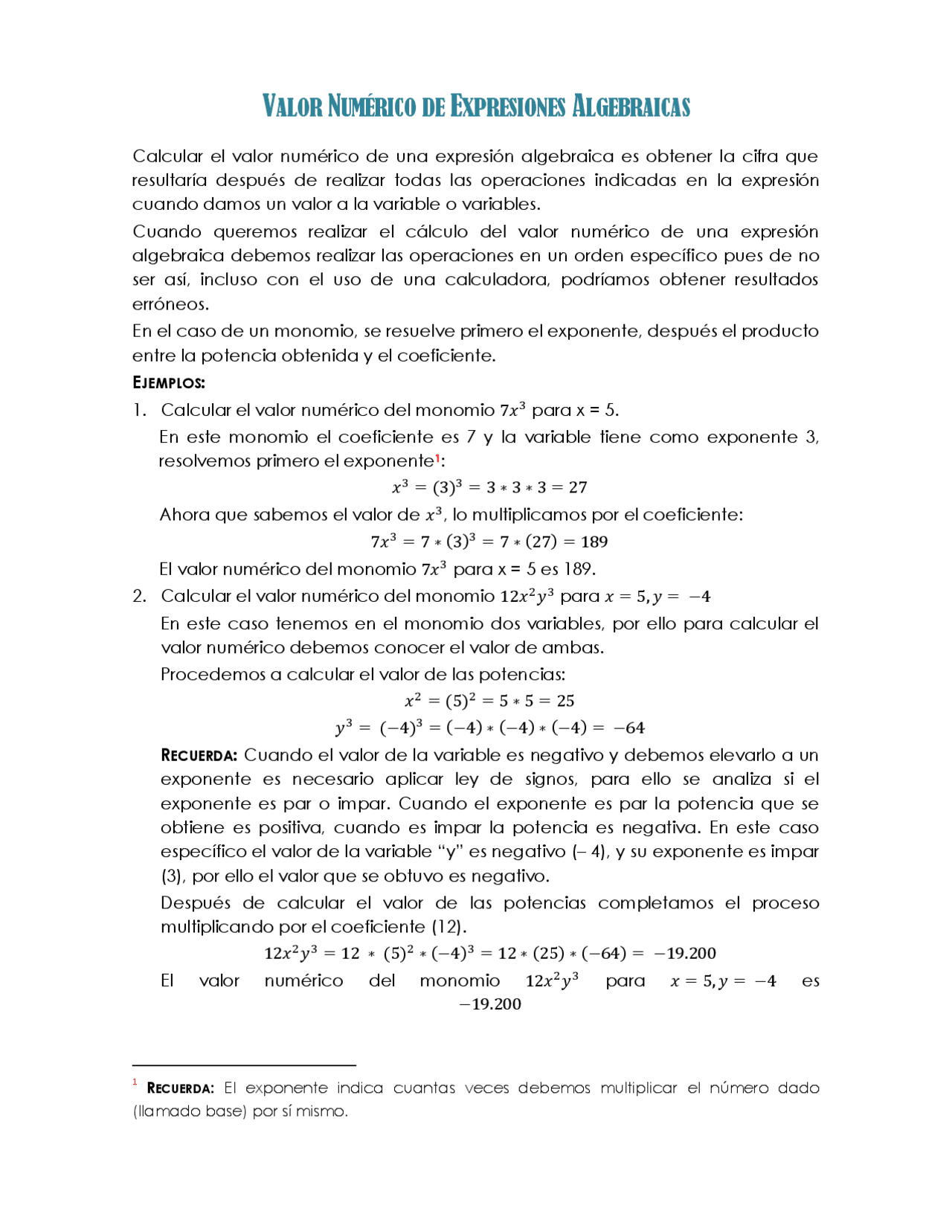 Ejercicios De Polinomios Docsity