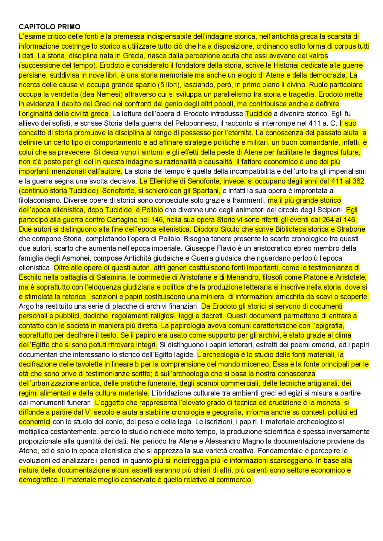 Riassunto Manuale Storia Greca Docsity