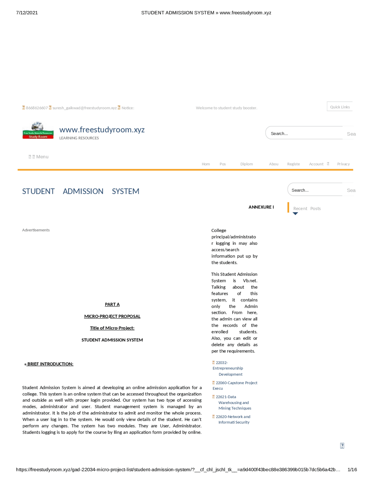 Student Admission System | Study Guides, Projects, Research Software ...