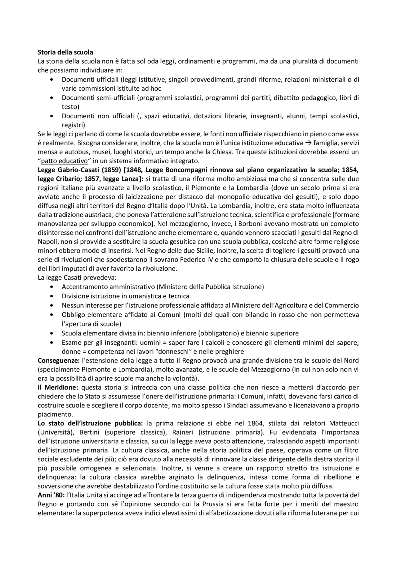 Manuale di storia della scuola - Docsity Manuale di storia della scuola - Docsity