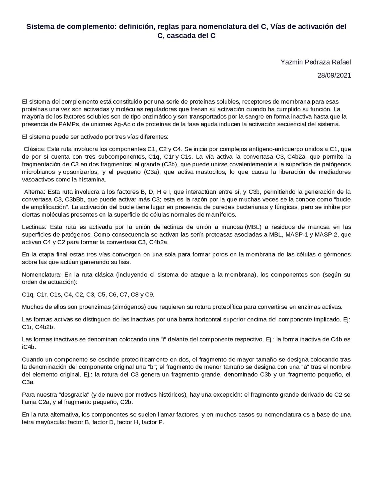 Sistema Del Complemento Docsity