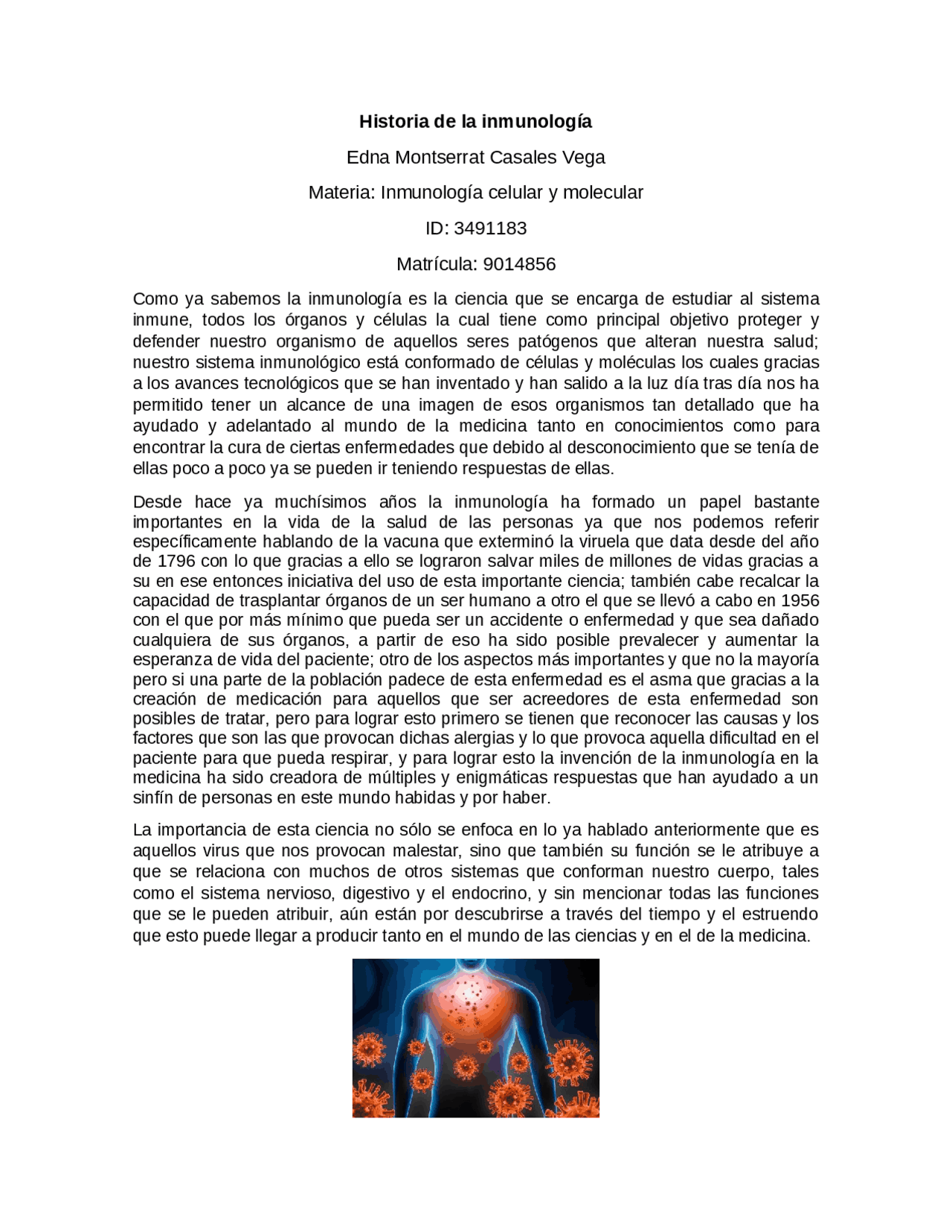 Historia De La Inmunología Resúmenes De Inmunología Docsity