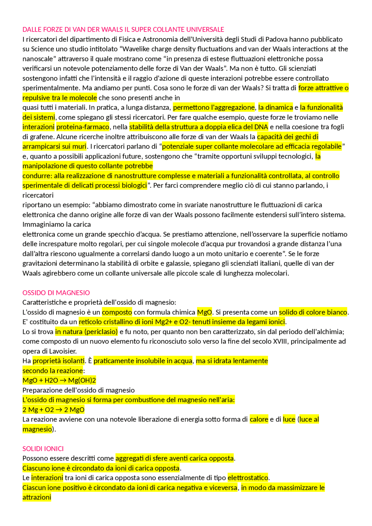 Appunti Sui Legami Chimici Docsity