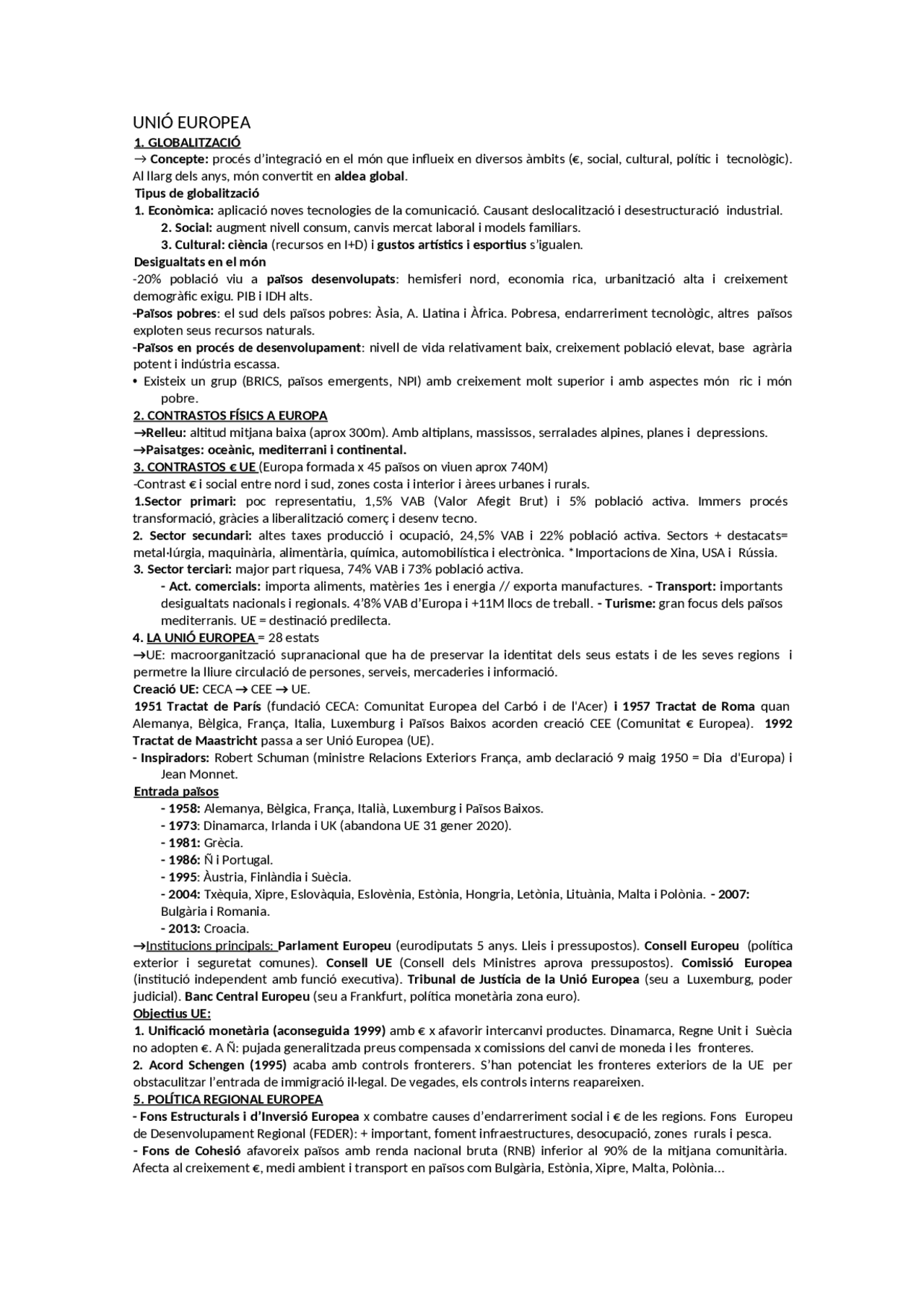 Selectivitat Geografia Docsity