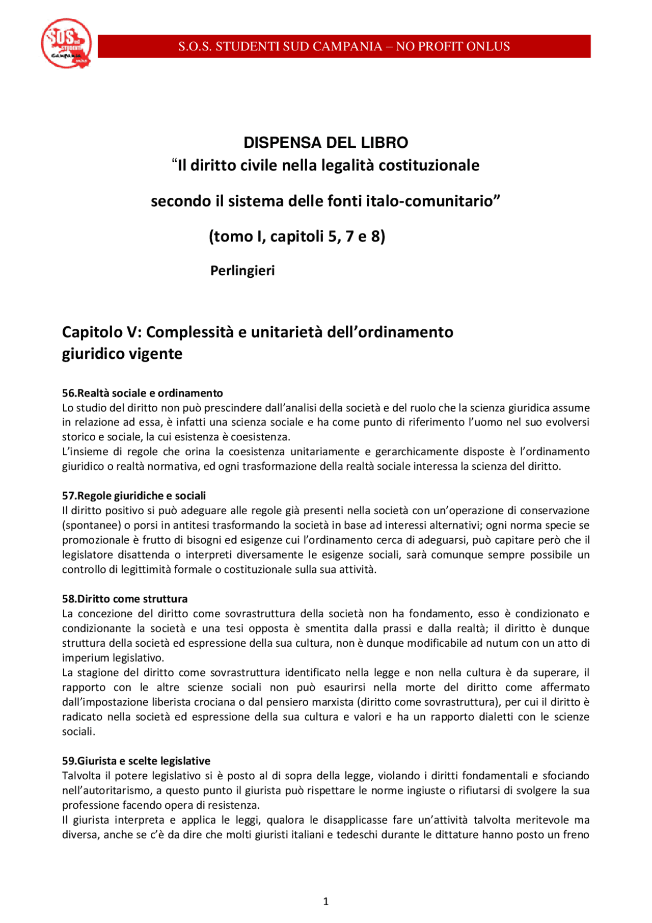 Perlingieri Libro Diritto Docsity