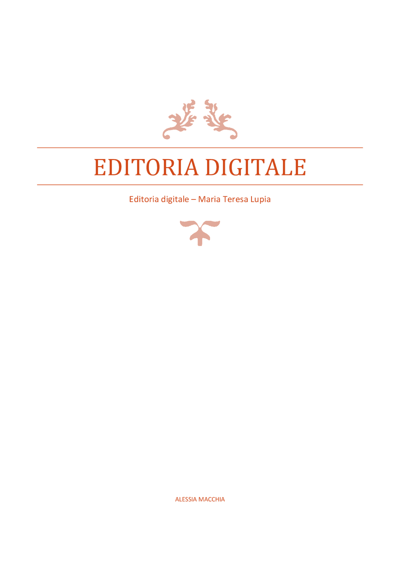 Editoria Digitale Riassunto Per Informatica Docsity