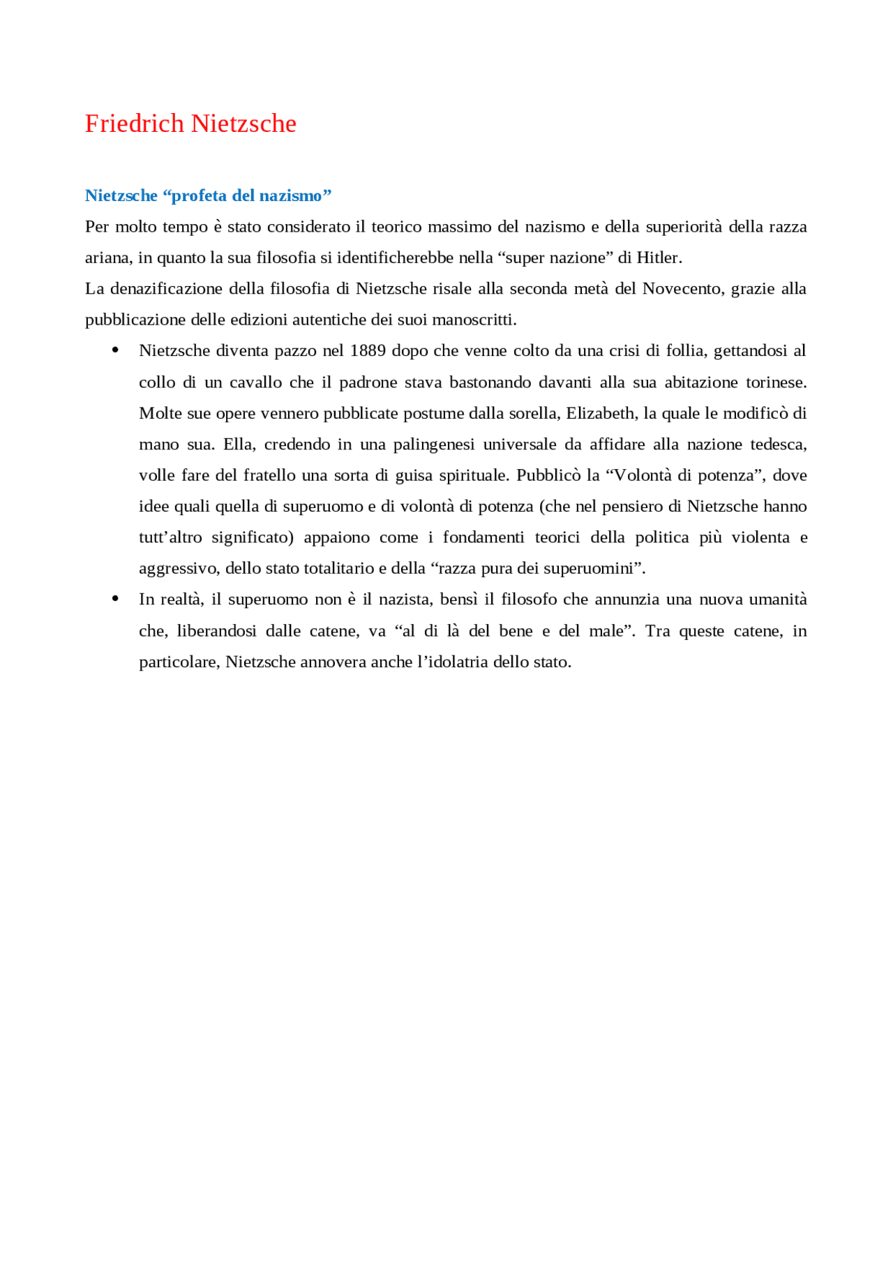 Nietzsche Pensiero Filosofico Docsity