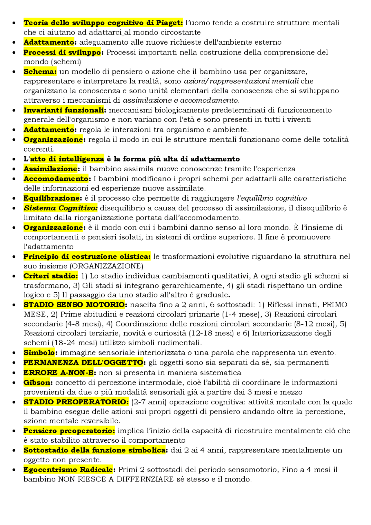 Riassunto Capitolo 5 Manuale Santrock Docsity