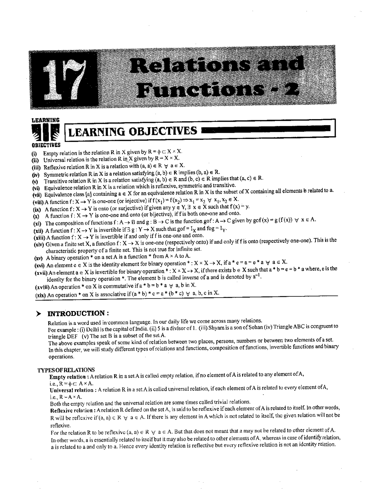 Sets And Relations In Mathematics Docsity
