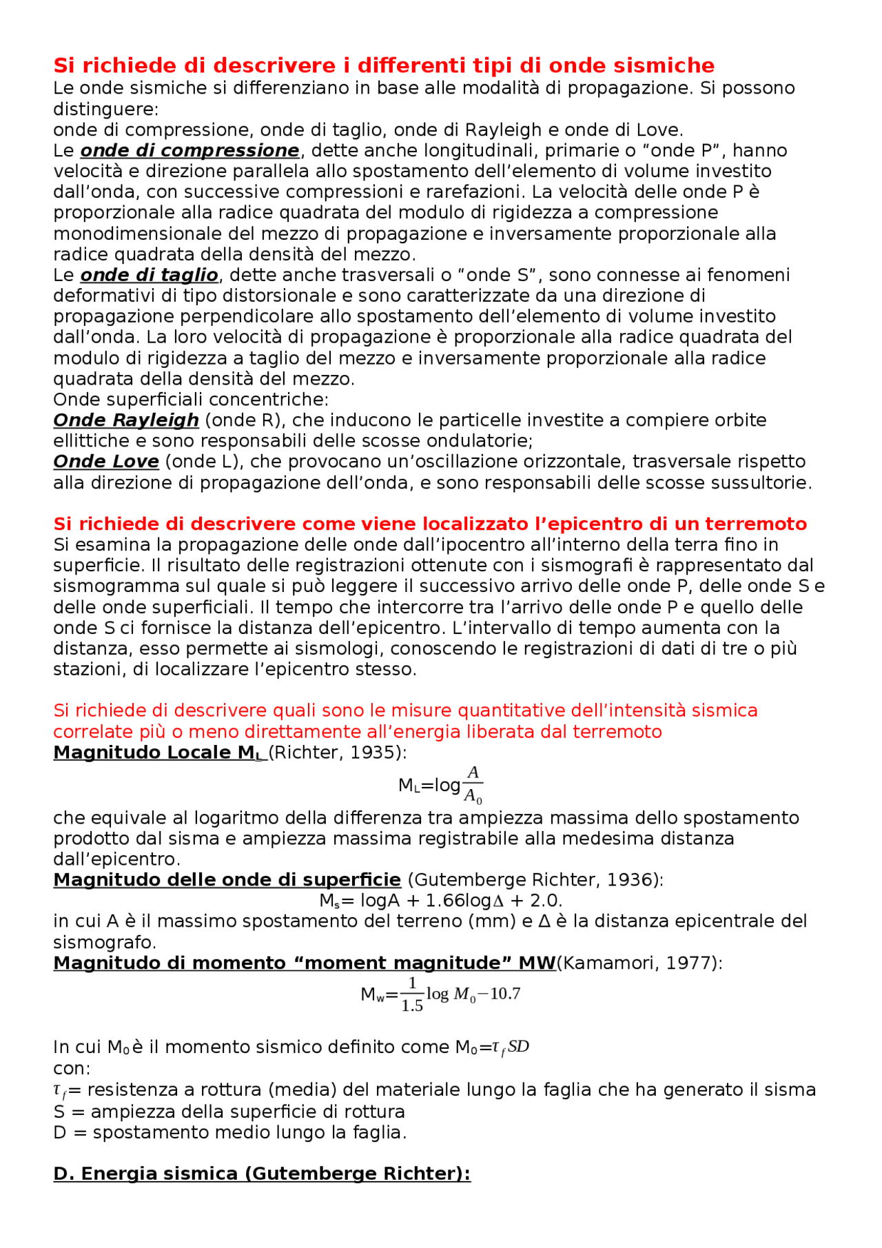 Geologia Applicata E Campus Docsity