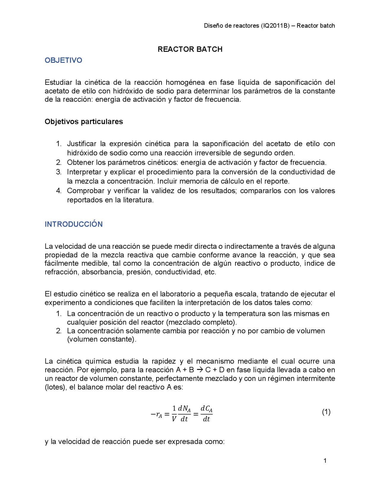 Práctica de laboratorio | Ejercicios de Química | Docsity