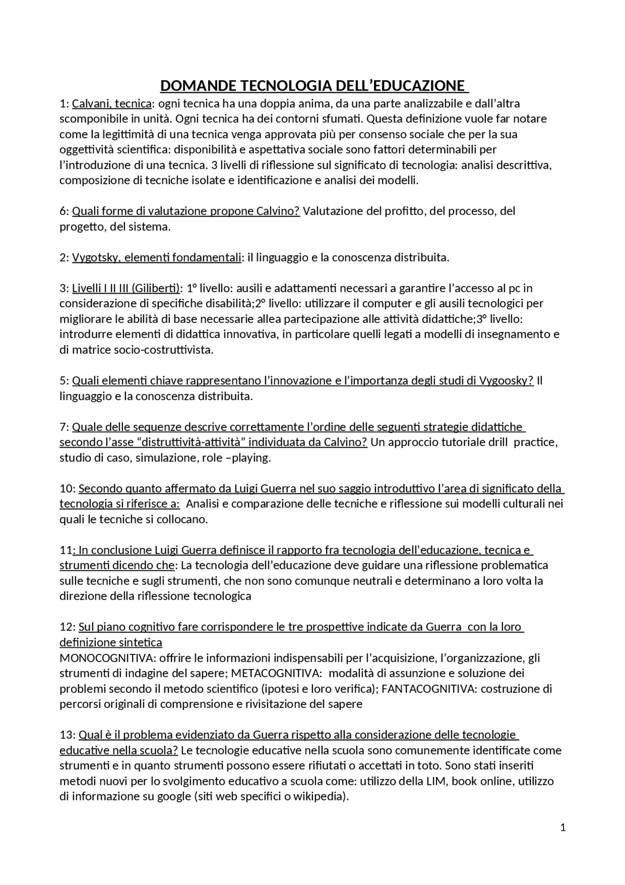 Domande Esame Di Tecnologie Delleducazione Esercizi Di Elementi Di