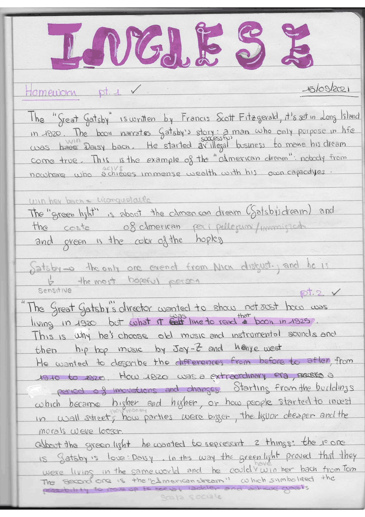 The Great Gatsby And More Docsity