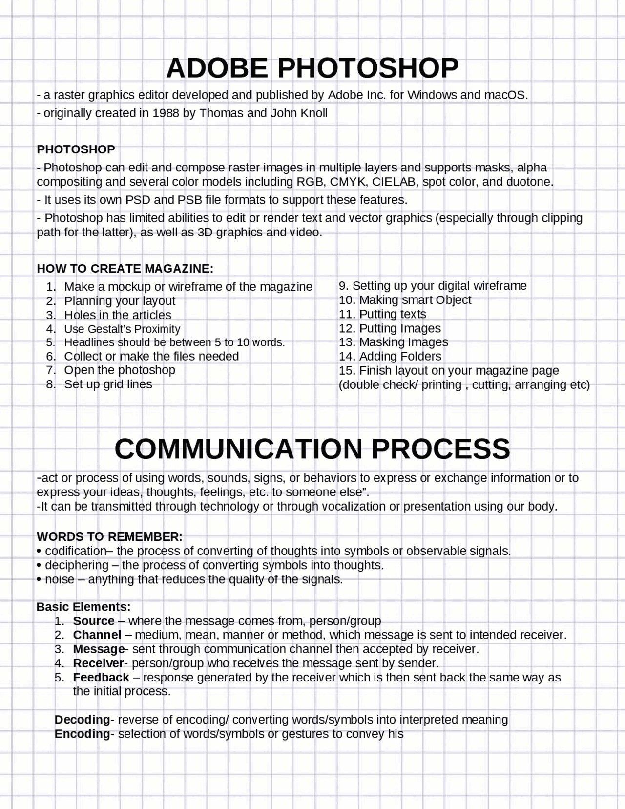Senior Highschool Reviewer Grade 12 Appunti Media Writing Docsity